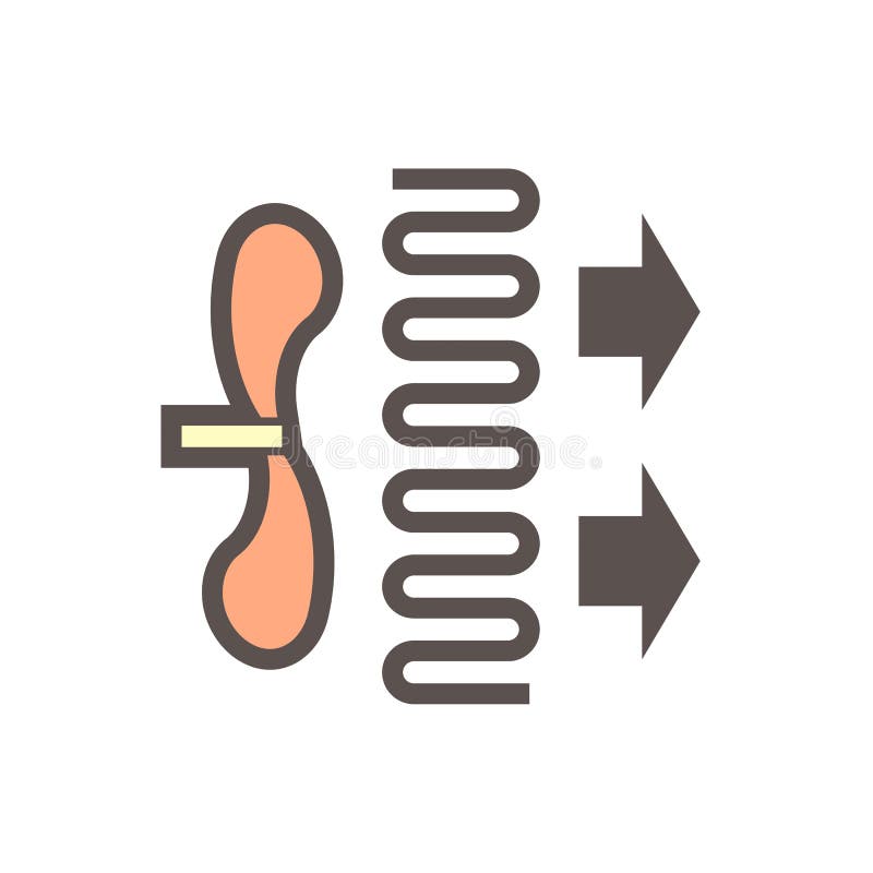 Air Condensor in Air Conditioner System Vector Icon Stock Vector ...