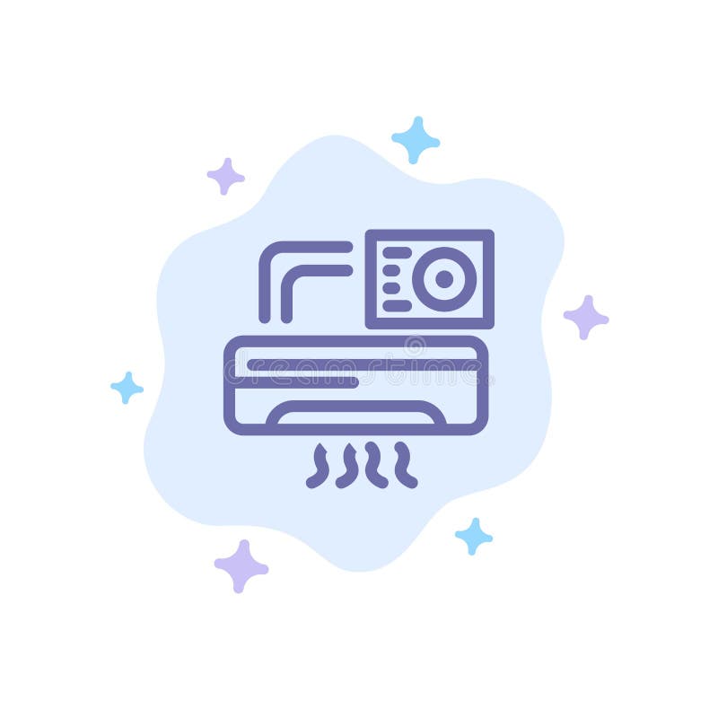 Air, Air-condition, Ac, Room Blue Icon on Abstract Cloud Background ...