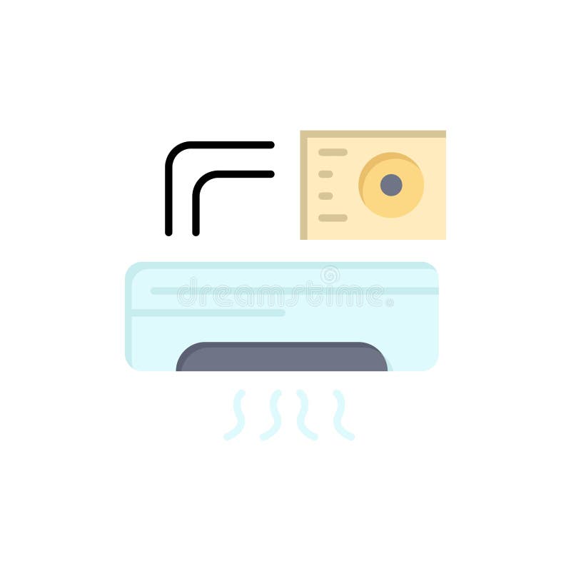 Air, Air-condition, Ac, Room Flat Color Icon. Vector Icon Banner ...