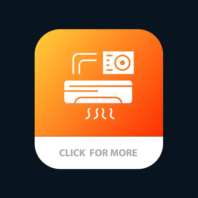 Air, Air-condition, Ac, Room Mobile App Icon Design Stock Vector ...