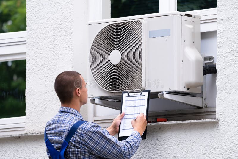 Air Condition Appliance Inspection Stock Image - Image of electricity ...