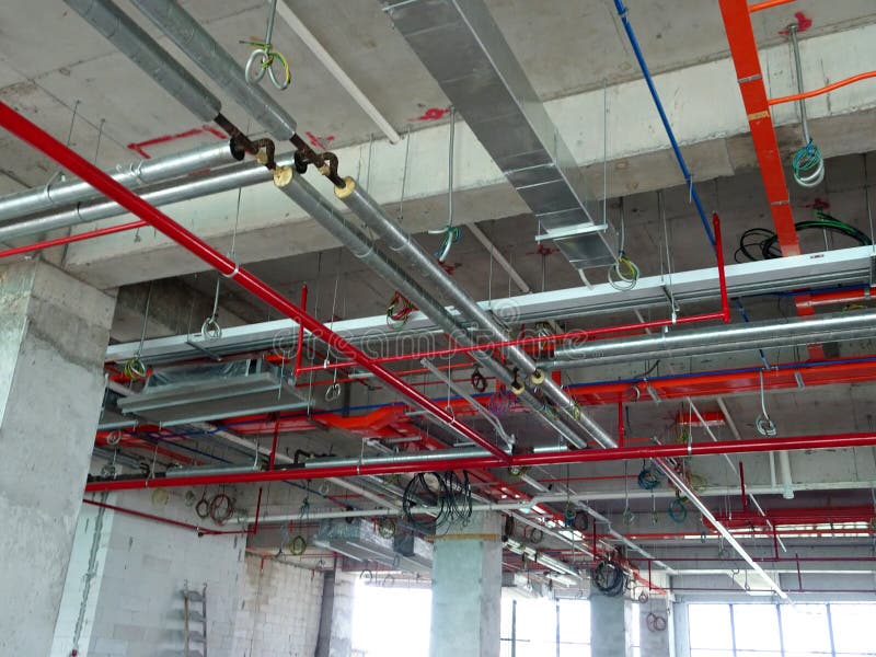 Air Condition Duct and Other Services Above Ceiling Level Editorial ...