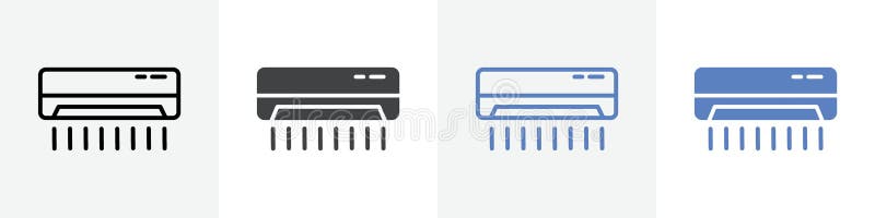 Air Condition Icon Vector Set Use for Web Ui or App Stock Vector ...