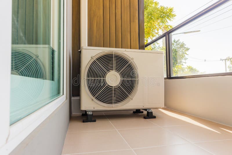 Air Condition Outdoor Unit Compressor Install Outside the House Stock ...