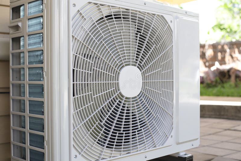 Air Condition Outdoor Unit Compressor Install Outside the House ...