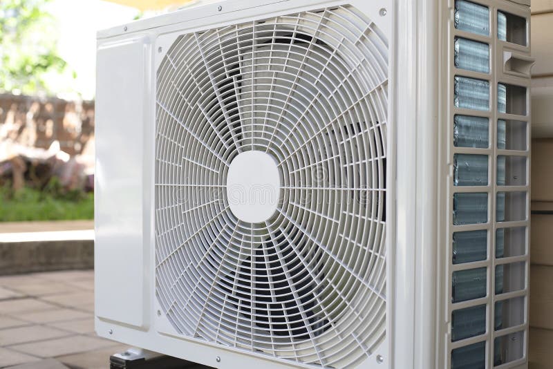 Air Condition Outdoor Unit Compressor Install Outside the House ...