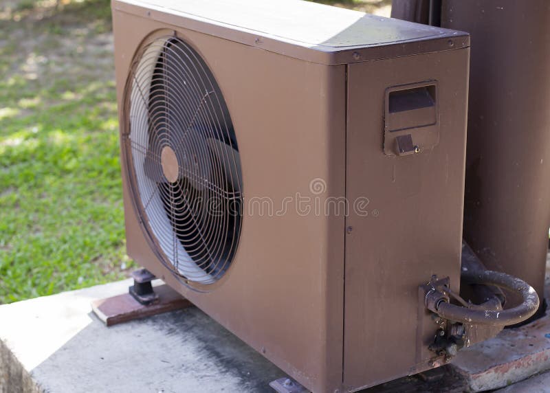 Air Condition Outdoor Unit Compressor Install Outside the House ...