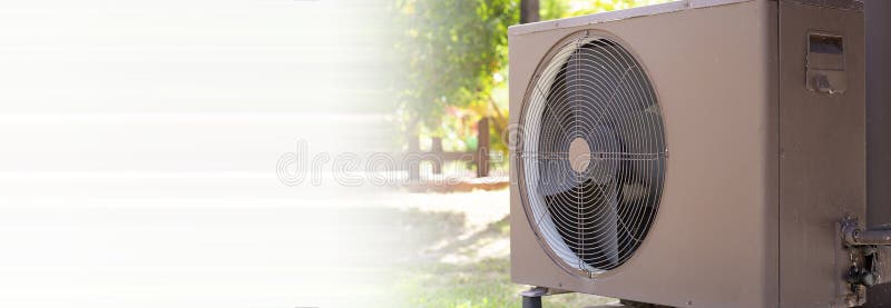 Air Condition Outdoor Unit Compressor Install Outside the House ...