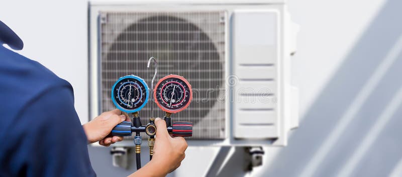 Air Condition Outdoor Unit Compressor Install Outside the House ...