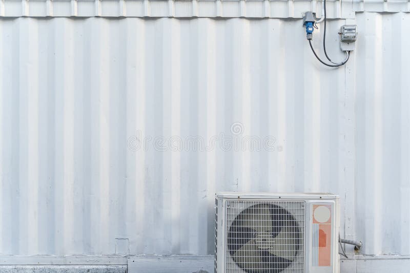 Air Condition Outdoor Unit Compressor Install Outside the House ...