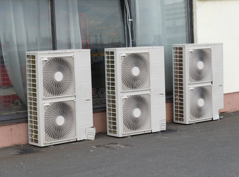 Air Condition System Outdoor Units Stock Photo - Image of condition ...