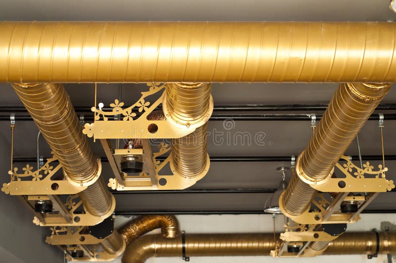 Air condition system pipe. stock image. Image of industry - 30526933