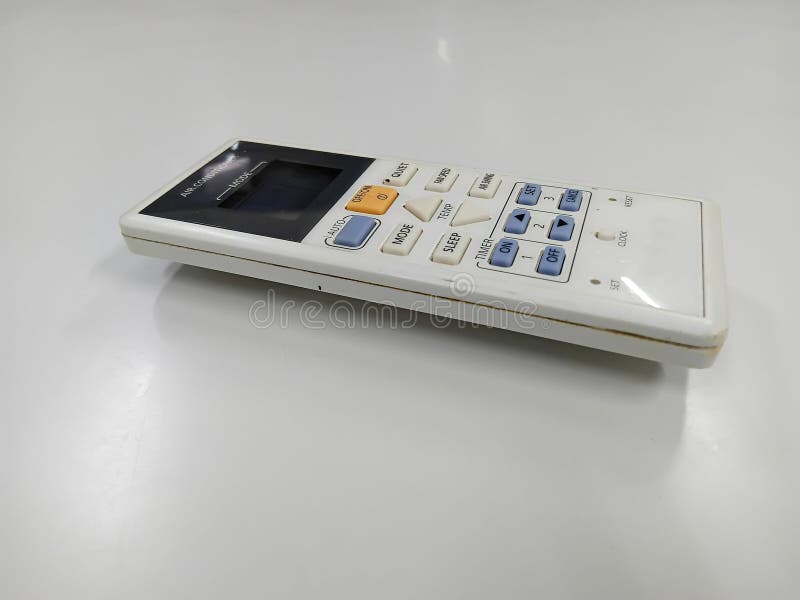 Air Conditioner or AC Remote Isolated on White As Background Stock ...
