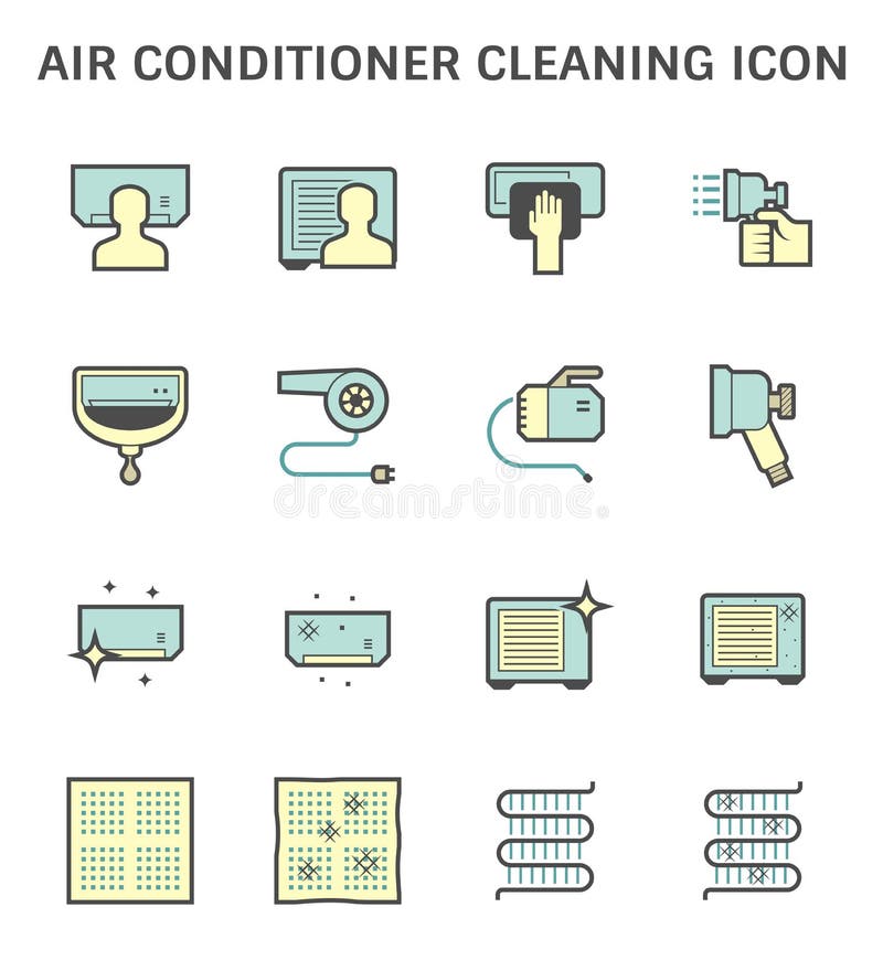 Air Conditioner Filter Cleaning Icon Stock Illustrations – 245 Air ...