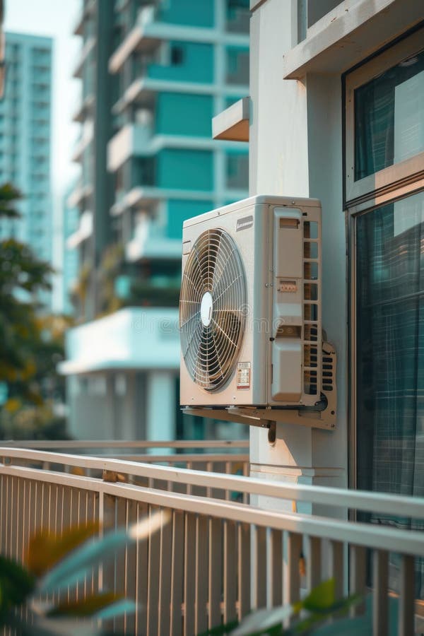 Air Conditioner Building Exterior Stock Image - Image of conditioner ...