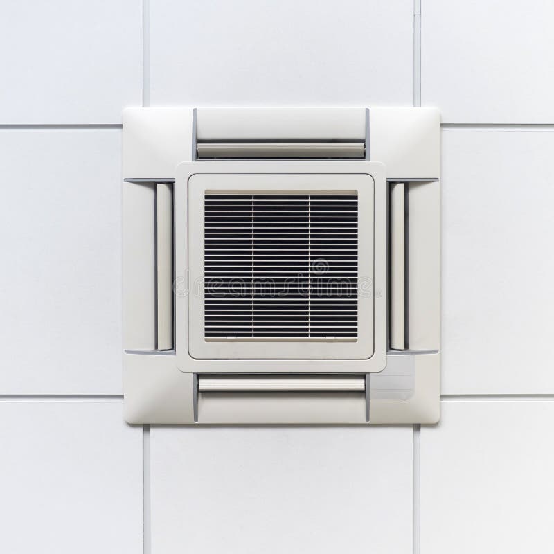 Air Conditioner on Ceiling, Modern Design for Office or Industry Stock ...