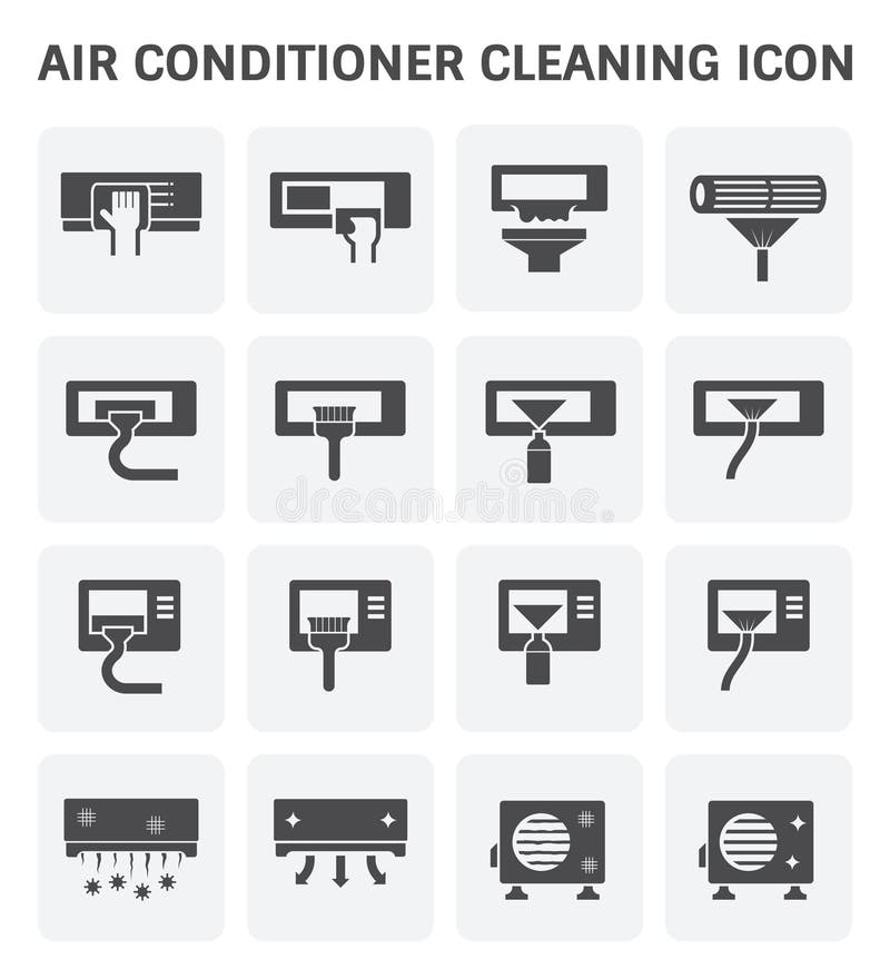 Air Conditioner Filter Cleaning Icon Stock Illustrations – 245 Air ...