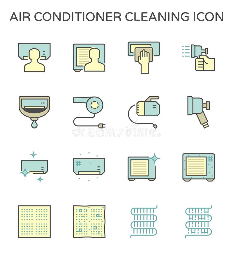 Air Conditioner Cleaning Icon Stock Illustrations – 1,153 Air ...