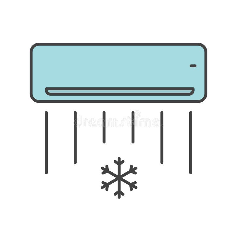 AC / Air Conditioner Color Icon / Out of Order,not Cool Enough. Stock ...