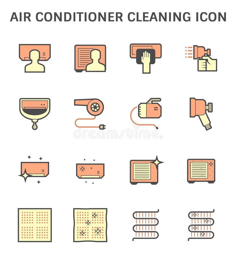 Air Conditioner Cleaning Icon Stock Illustrations – 1,202 Air ...