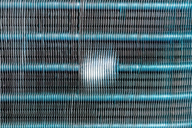 Air Conditioner Compressor Cooling Fins Damaged by Impact Stock Image ...