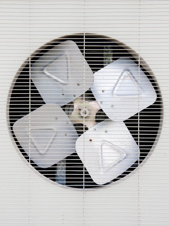 Air Conditioner Compressor Fan Stock Photo - Image of metal, power ...