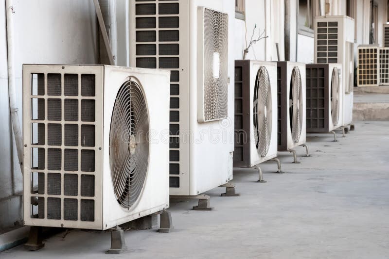 Air conditioner compressor stock photo. Image of machine - 140629248