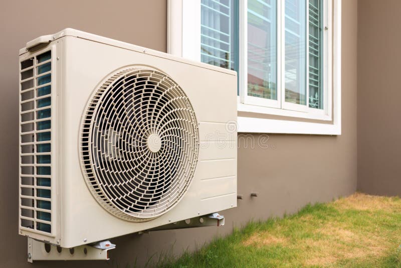 External Air Conditioner Unit For Industrial Background Stock Image ...