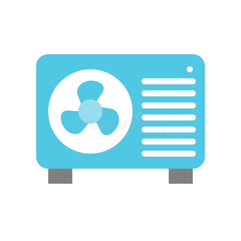 Air Conditioner Compressor Unit Vector Illustration, Isolated Filat ...