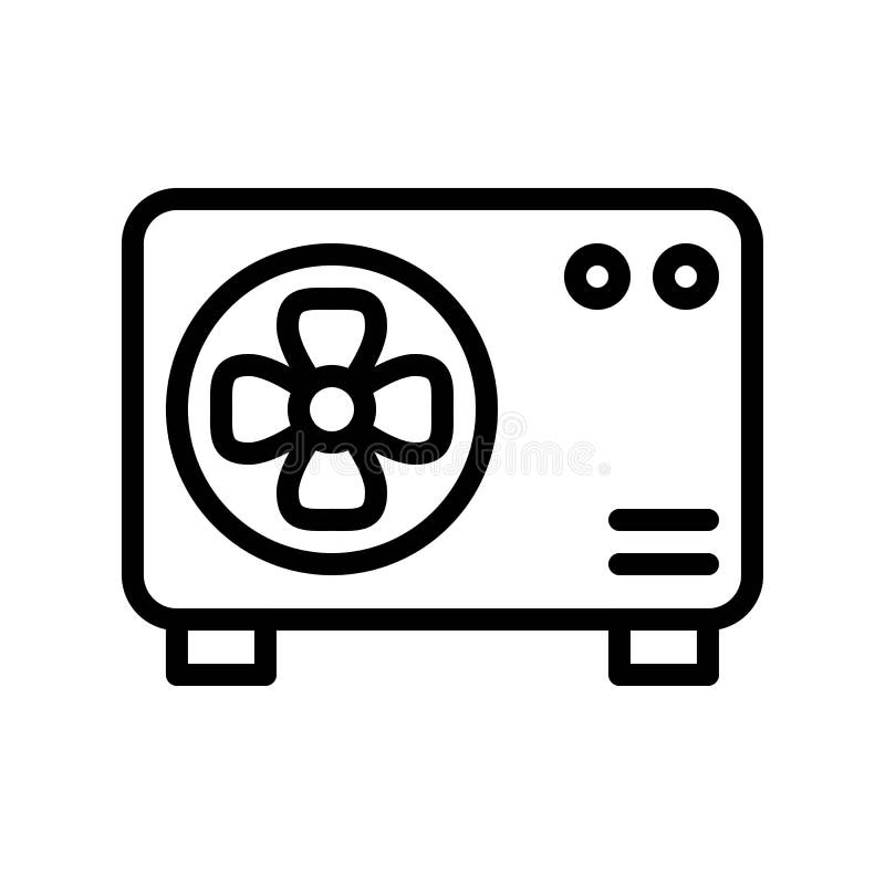 Air Conditioner Compressor Unit Vector Illustration, Isolated Solid ...