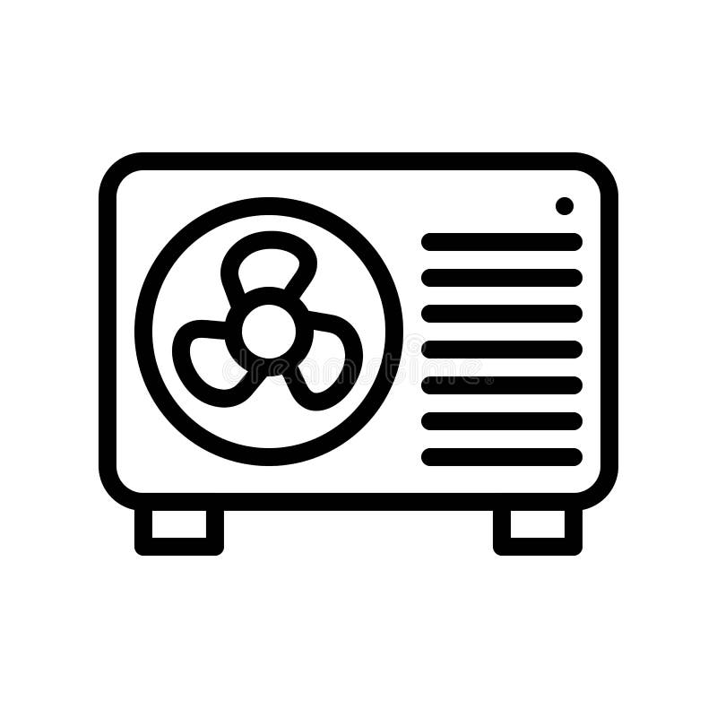 Air Conditioner Compressor Unit Vector Illustration, Isolated Solid ...