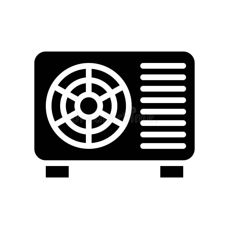 Air Conditioner Compressor Unit Vector Illustration, Isolated Solid ...