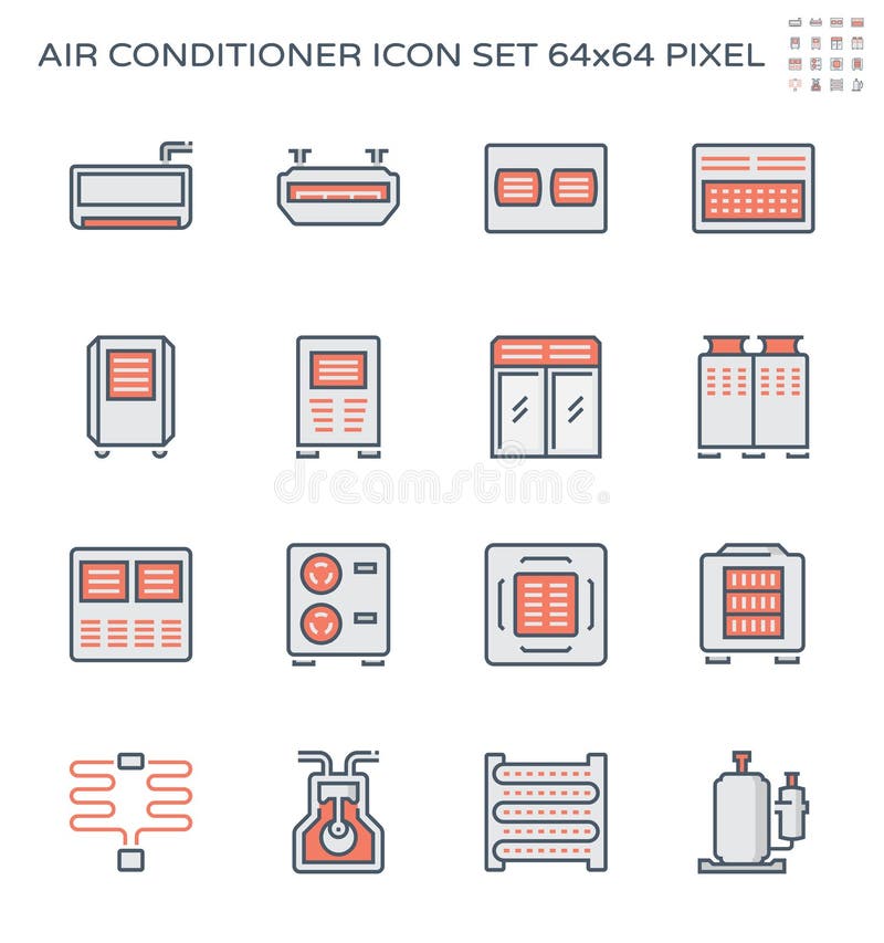 Air conditioner icon stock vector. Illustration of heater - 190096267