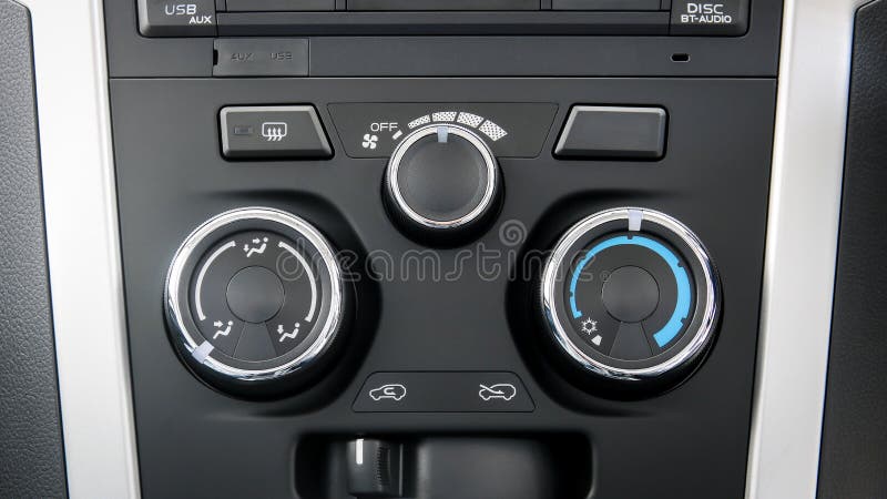 Car Air Conditioner Control Panel Stock Image - Image of cool ...