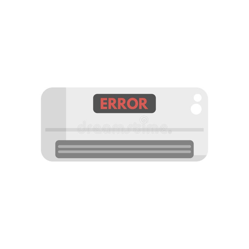 Air Conditioner Displaying Error Message Stock Vector - Illustration of ...