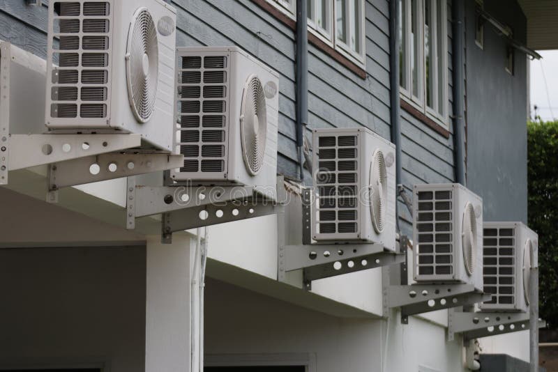 Air Conditioner Fans Installed Outside the Building, Air Conditioning ...