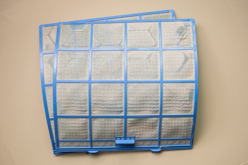 Air Conditioner Filter with Dirty Dust Stock Photo - Image of ...