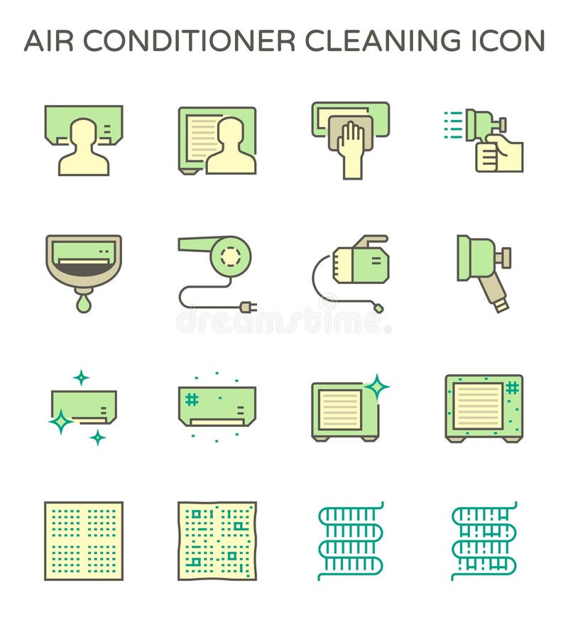 Air Conditioner Filter Cleaning Icon Stock Illustrations – 245 Air ...