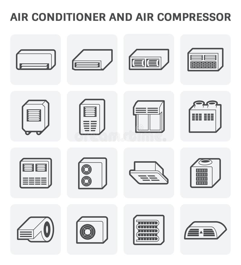 Air conditioner icon stock vector. Illustration of concealed - 97413360