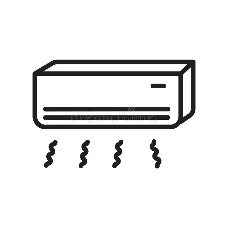 Air Conditioner Icon Vector Isolated on White Background, Air ...