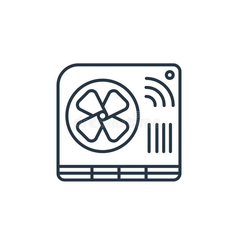 Air Conditioner Icon Vector from Smart Home Devices Concept. Thin Line ...