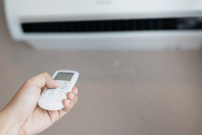 Air Conditioner Inside the Room Remote Controller. Stock Photo - Image ...