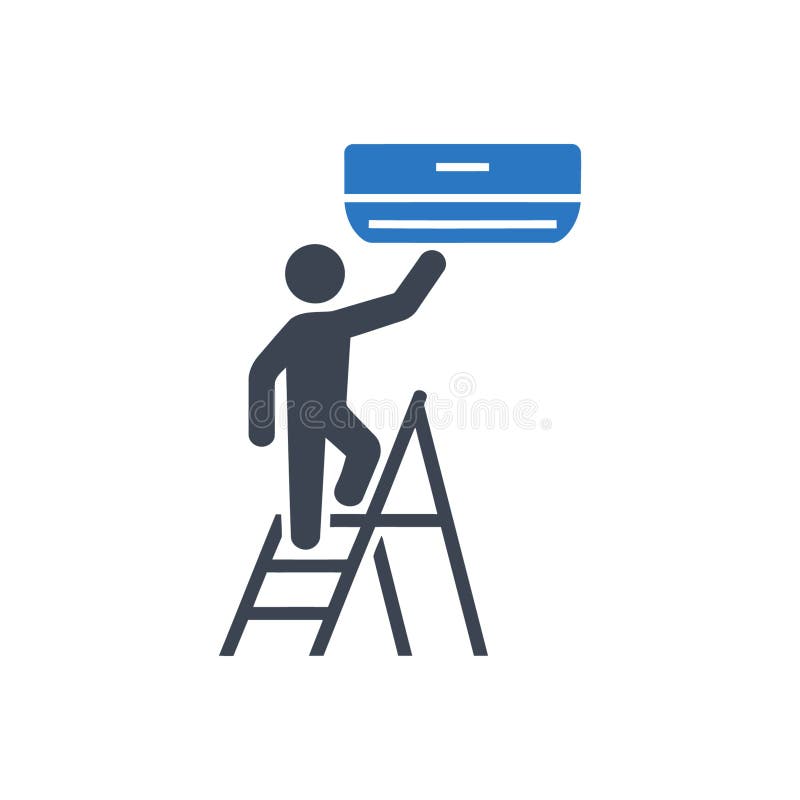 Air Conditioner Installation Icon Stock Vector - Illustration of ...