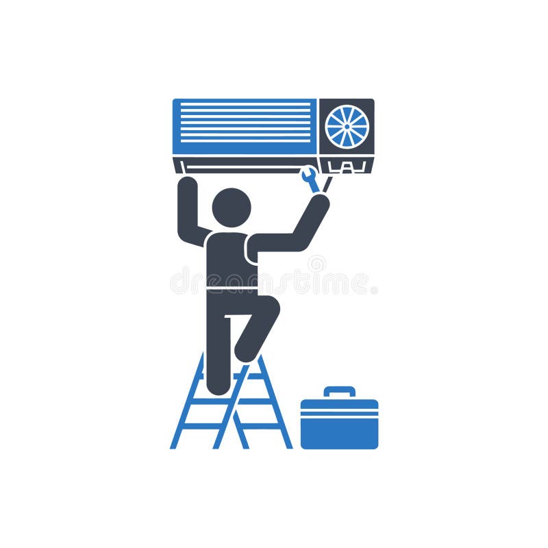 Air Conditioner Installation Icon Stock Vector - Illustration of icon ...