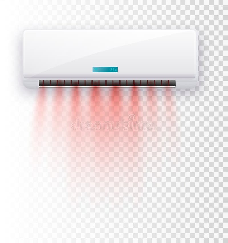 Air Conditioner Isolated. Vector Illustration. Vector Air Currents ...