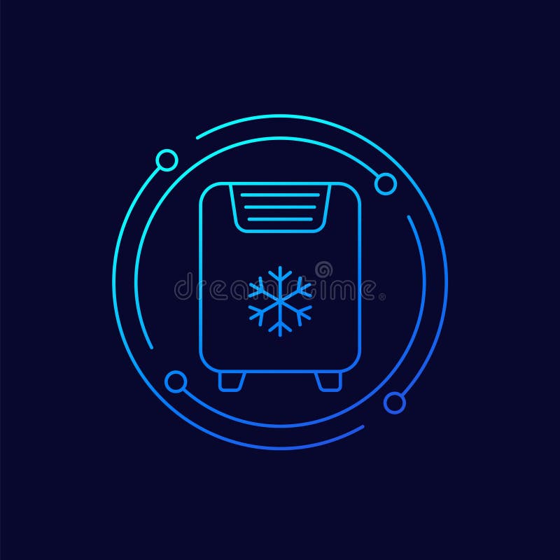 Air Conditioner, Mobile Ac Icon, Linear Design Stock Vector ...