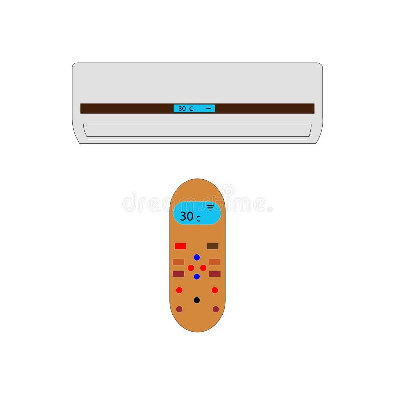 Air Conditioner, Climatization Control AC Vector Stock Vector ...