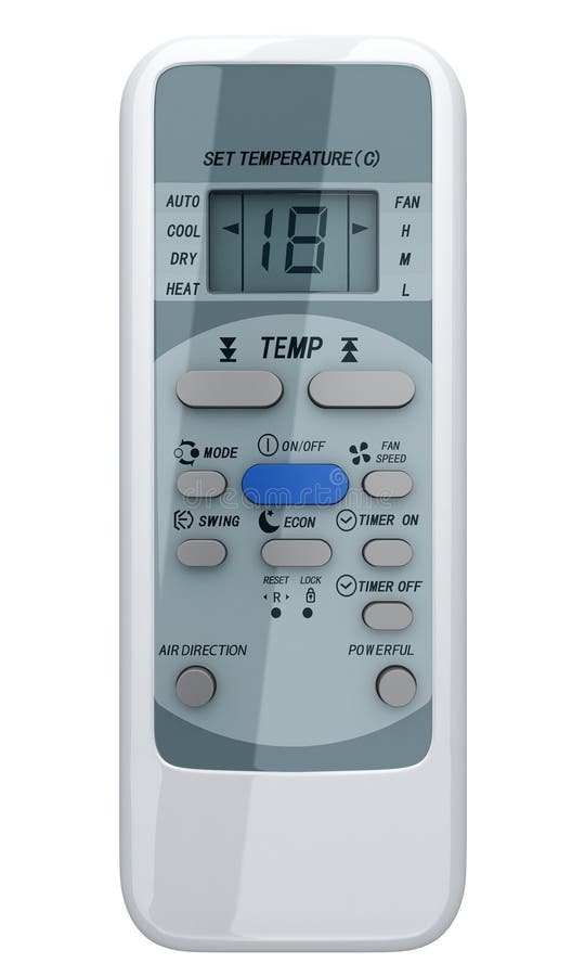 Air Conditioner Remote Control Stock Illustration - Illustration of ...