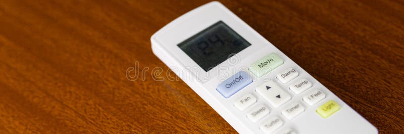 Air Conditioner Remote Control with Display Stock Image - Image of ...