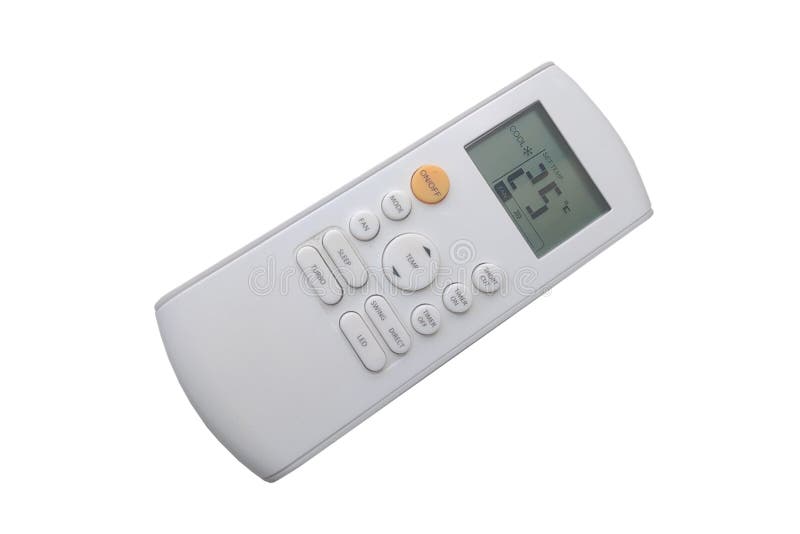 Air Conditioner Remote Control on White Background Stock Photo - Image ...